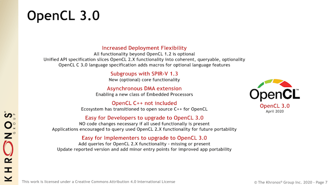Khronos Group Releases OpenCL 3.0 - Einfoldtech