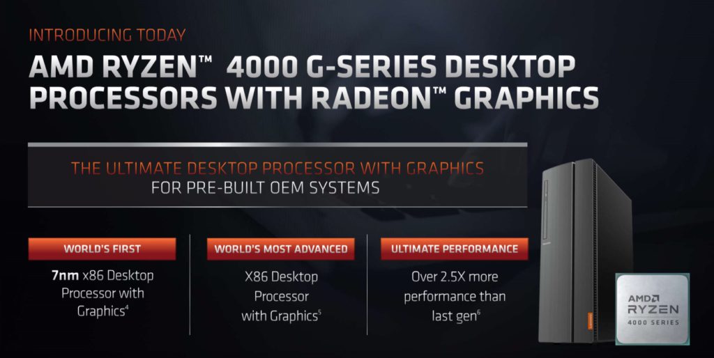 AMD Ryzen 4000 Series Desktop Processors with AMD Radeon Graphics Set ...
