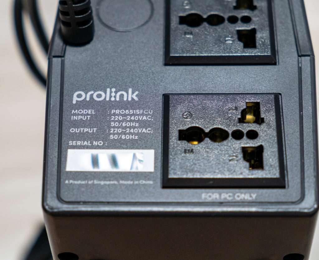 Prolink PRO851SFCU 850VA UPS - Super Fast Charging Line Interactive Series - Einfoldtech