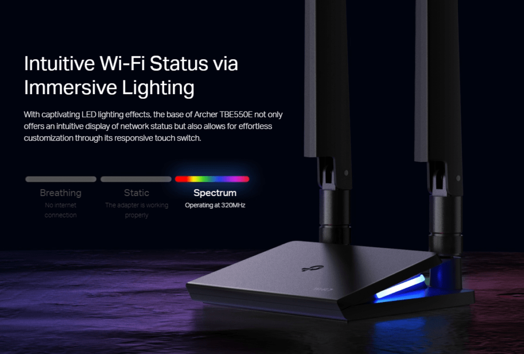 TP-Link Archer TBE550E- BE9300 WIFI 7 / Bluetooth 5.4 PCIe Adapter ...