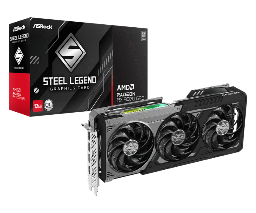 ASRock Announces ASRock AMD Radeon™ RX 9070 GRE Steel Legend Dark 12GB ...